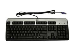 HP KB0316 Black and Sliver PS2 Keyboard, P/N: 382641-001 - Keyboards & Mice