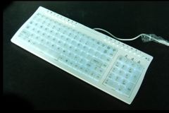 Illuminated PS/2 Multi-Media Keyboard - White color - Keyboards & Mice