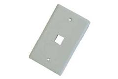 Keystone Wall Plate, 1-Port (White Only) - Keystone Wall Faceplate