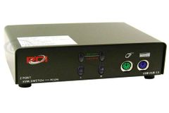 KVM 2-Port Auto Switch with USB Hub and Audio Supported - KVM Switch