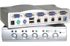 MPC 4-Way Auto Multi USB KVM Controller - KVM Switch
