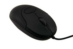 Optical PS/2 Mouse, Black Color - Keyboards & Mice