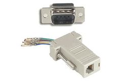 RJ12/DB9M Modular Adapter, DB9 Male to RJ11/12 Jack - Modular Adapters