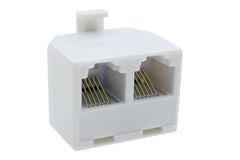 RJ12 Phone Line Splitter, 6-Pin RJ12 Male / 2 x RJ12 Female - Phone ...