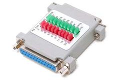 RS-232 DB25M to DB25F Quick Tester - Tools & Testers