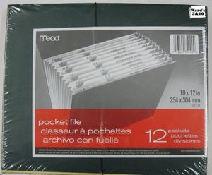 Mead - 12 Pocket 10" x 12" Expanding File Folder