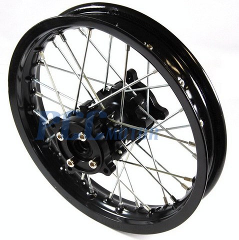 10" BLACK REAR RIM WHEEL CNC HUB HONDA CRF50 XR 125 SDG 107 PIT BIKE
