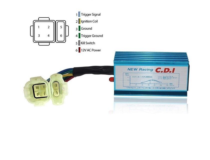6 PIN RACING AC CDI FOR MOPED GY6 ATV SCOOTER CD09