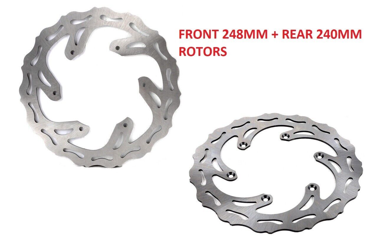 Front & Rear Disc Brake Rotor SET for YAMAHA WR YZ 125 250 450 DR15+DR16
