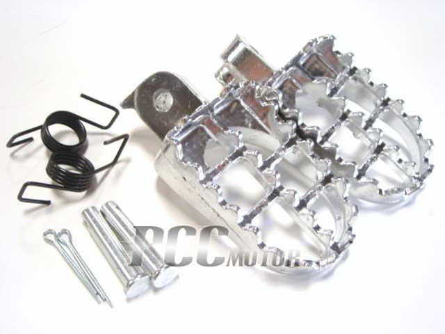 SILVER FOOTPEGS HONDA XR CRF 50 PW 50 PW50 FP01
