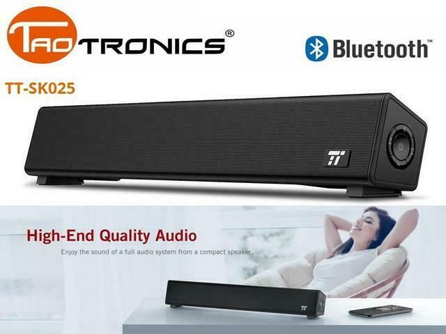 TaoTronics Bluetooth 5.0 Computer Mini Soundbar Laptop Cellphone ...