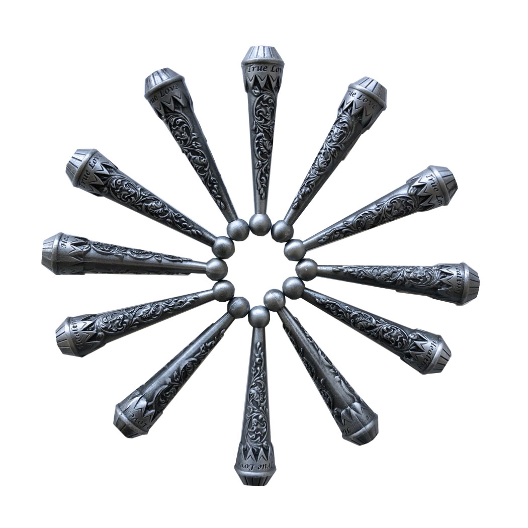 Bolo Tips Heavy Metal Antique Silver Brushed Bolo Tips