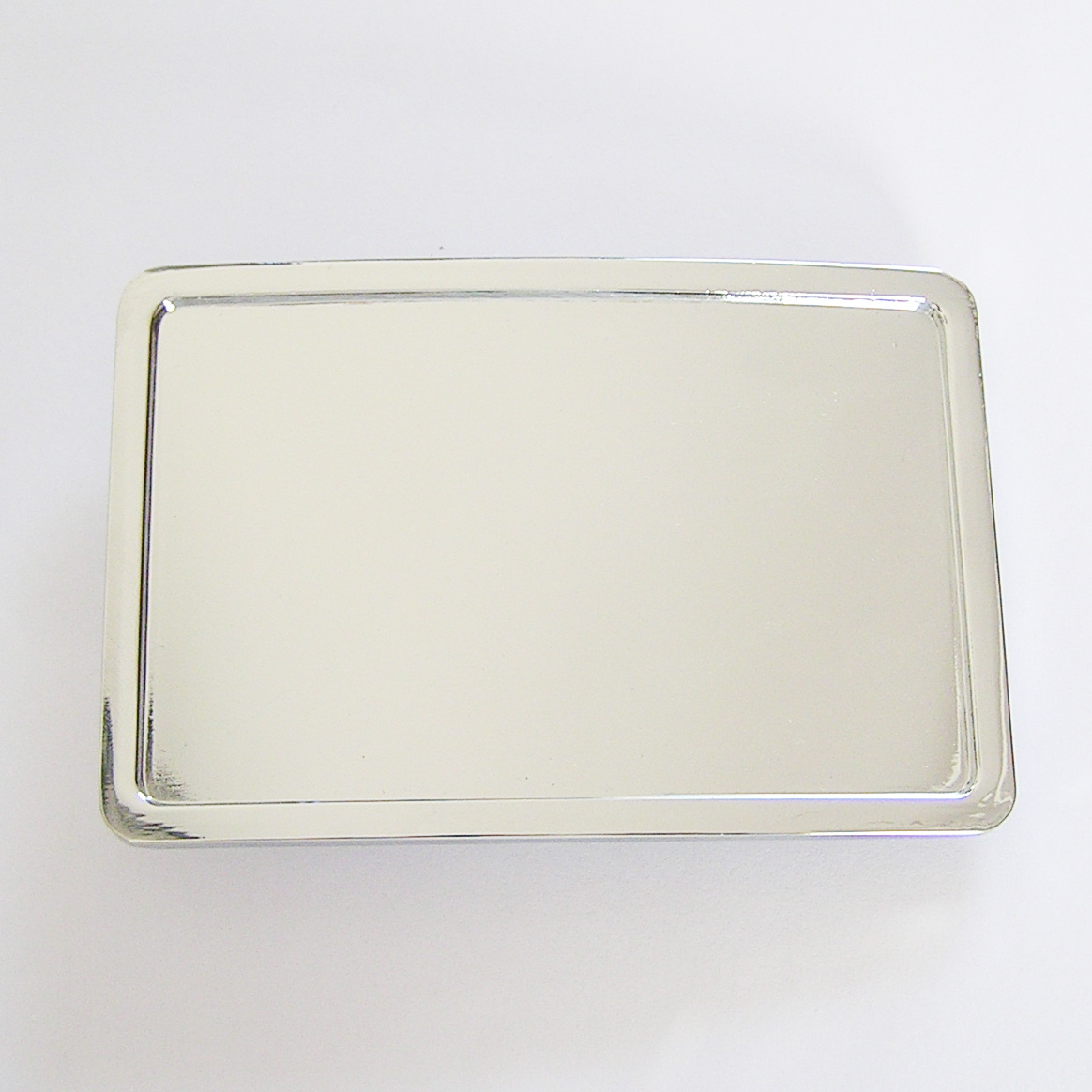 Classic Bright Silver Rectangle Blank Belt Buckle Custom Belt Buckle
