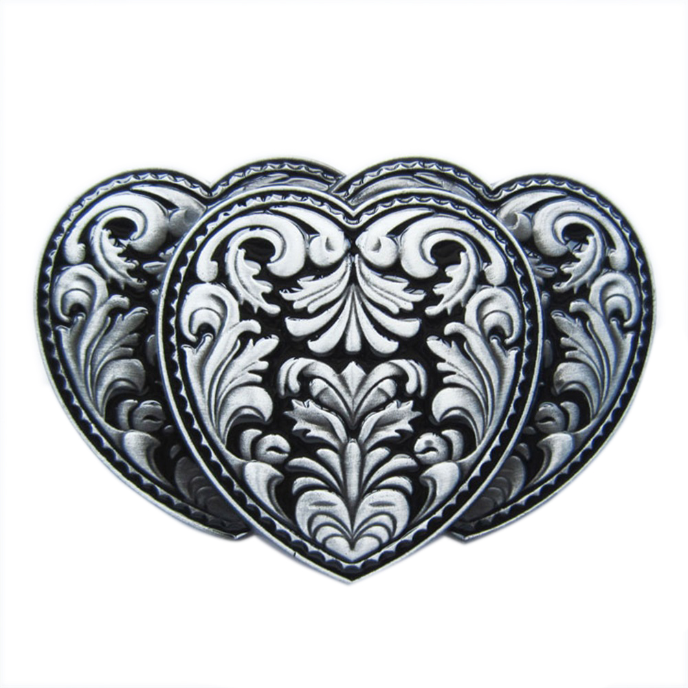 New Black Enamel Triple Hearts Western Rodeo Belt Buckle Gurtelschnalle ...