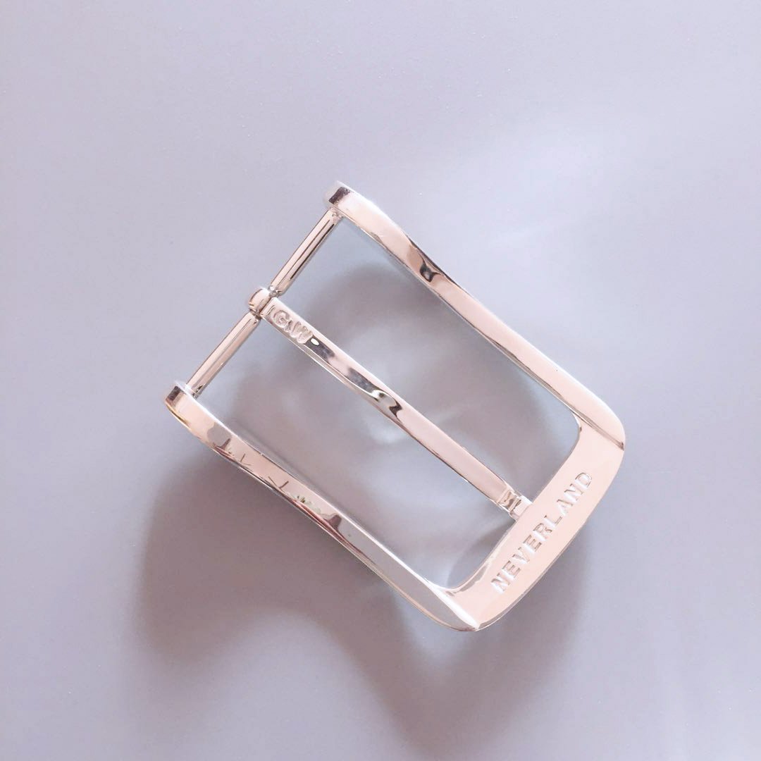 New Original Sterling Silver 925 Classic Pin Belt Buckle