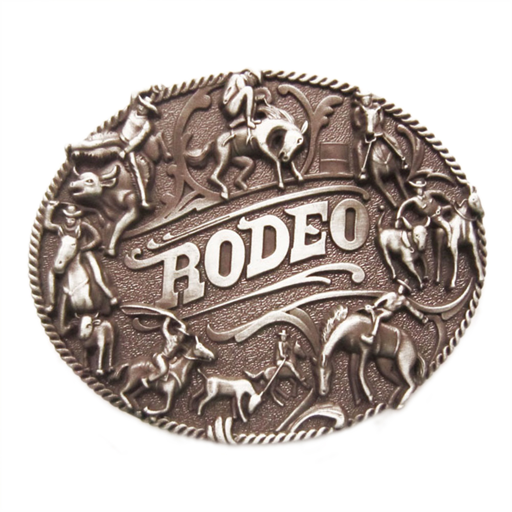 New Vintage Rodeo Cowboy Man Western Belt Buckle Gurtelschnalle Boucle ...