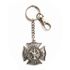 Vintage Silver Plated Firemen Firefighter Fire Dept Charm Key Ring Key ...