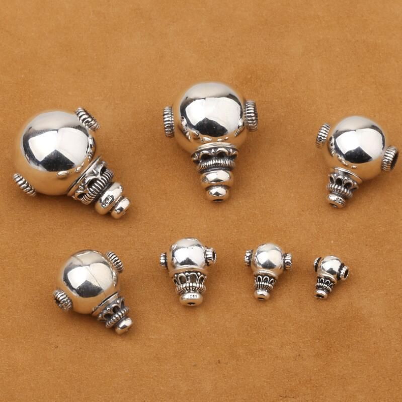 Tibetan Mala's Guru Bead 925 Silver Guru Bead Mala's Guru Bead Three ...