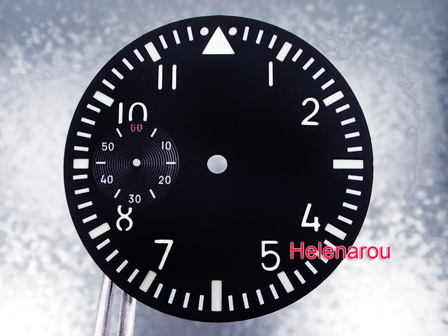 HR B-Uhr Pilot Flieger Sandwich Dial with Super Lume and RED sub sec ...