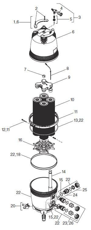 Cartridge Filter Parts - Jandy CL Series - CL340, CL460, CL580