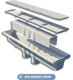 Pentair A&A AVSC Dual Suction Channel Drain with Light Gray Standard ...