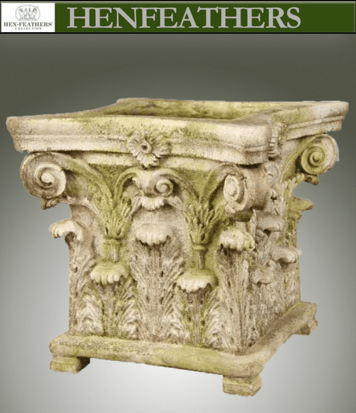 Acanthus Leaf Corinthian Planter - HenFeathers
