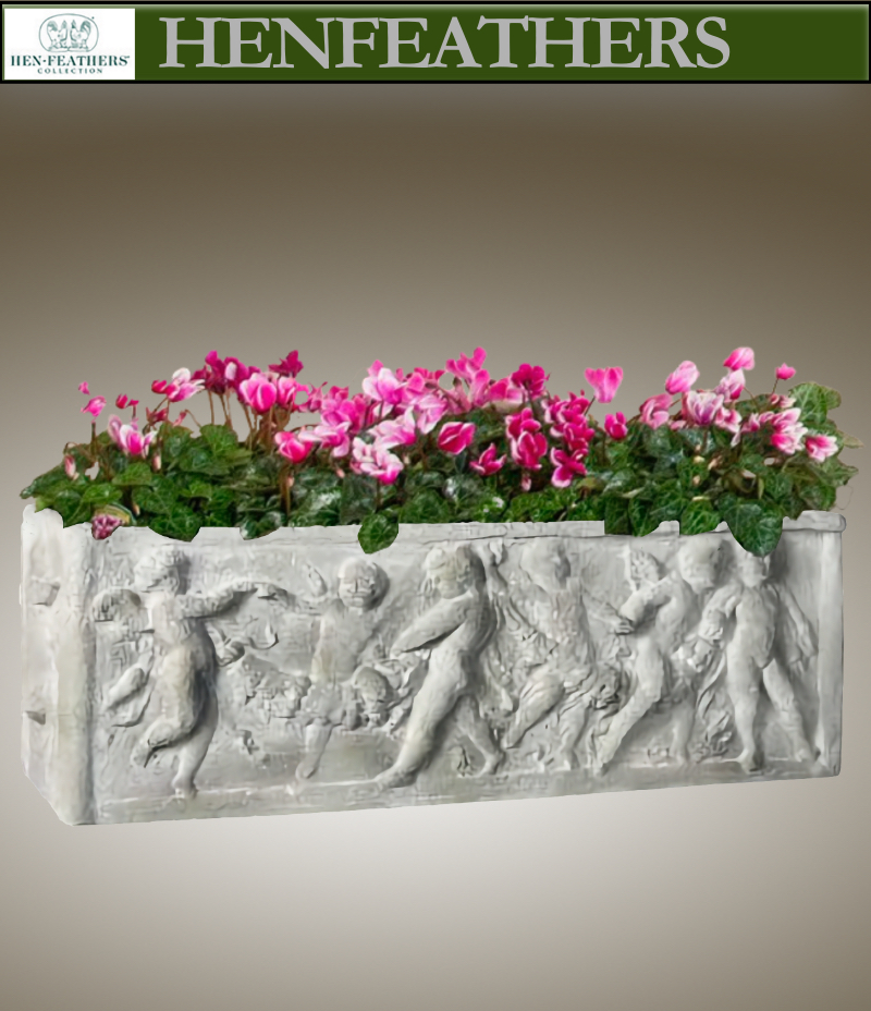 Ancient Cherub Trough Planter- HenFeathers