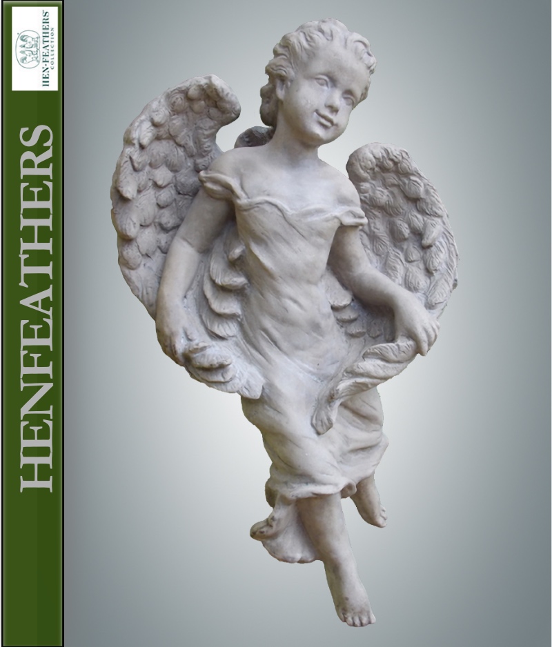 Angel on High Sculpture Large - Garden Decor - HenFeathers