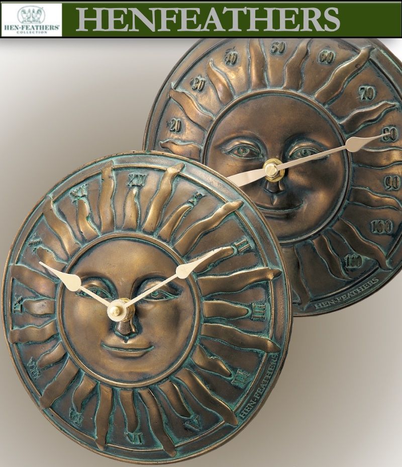 Convex Solstice Sun Clock & Thermometer Set - HenFeathers