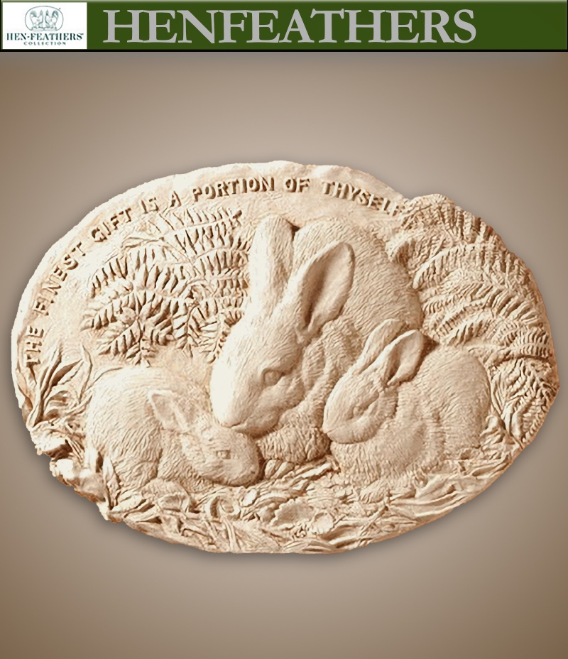Bunny Decorative Wall Plaque - HenFeathers