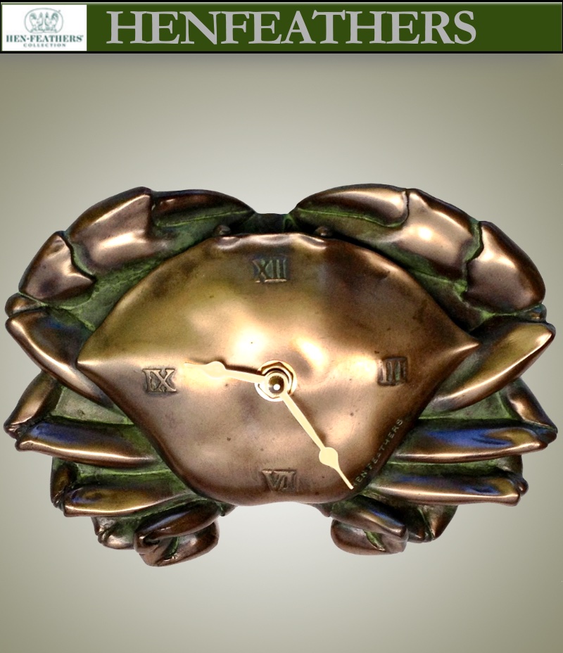 Charlie Crab Clock - Garden Decor - HenFeathers