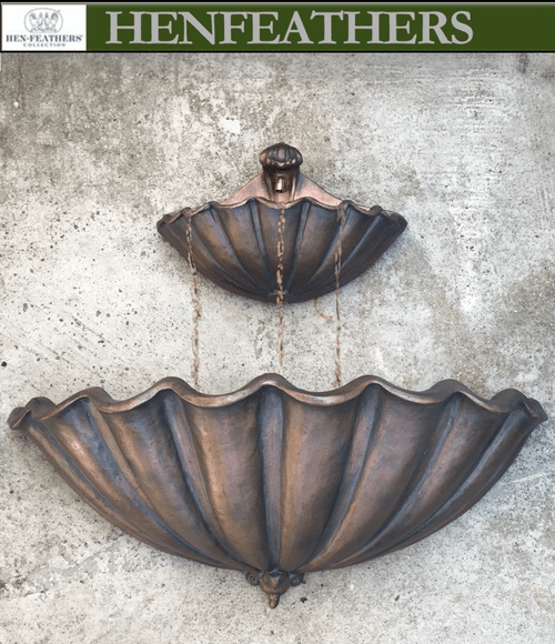 Classic Clam Shell Garden Fountain ~ Photo Sample - HenFeathers