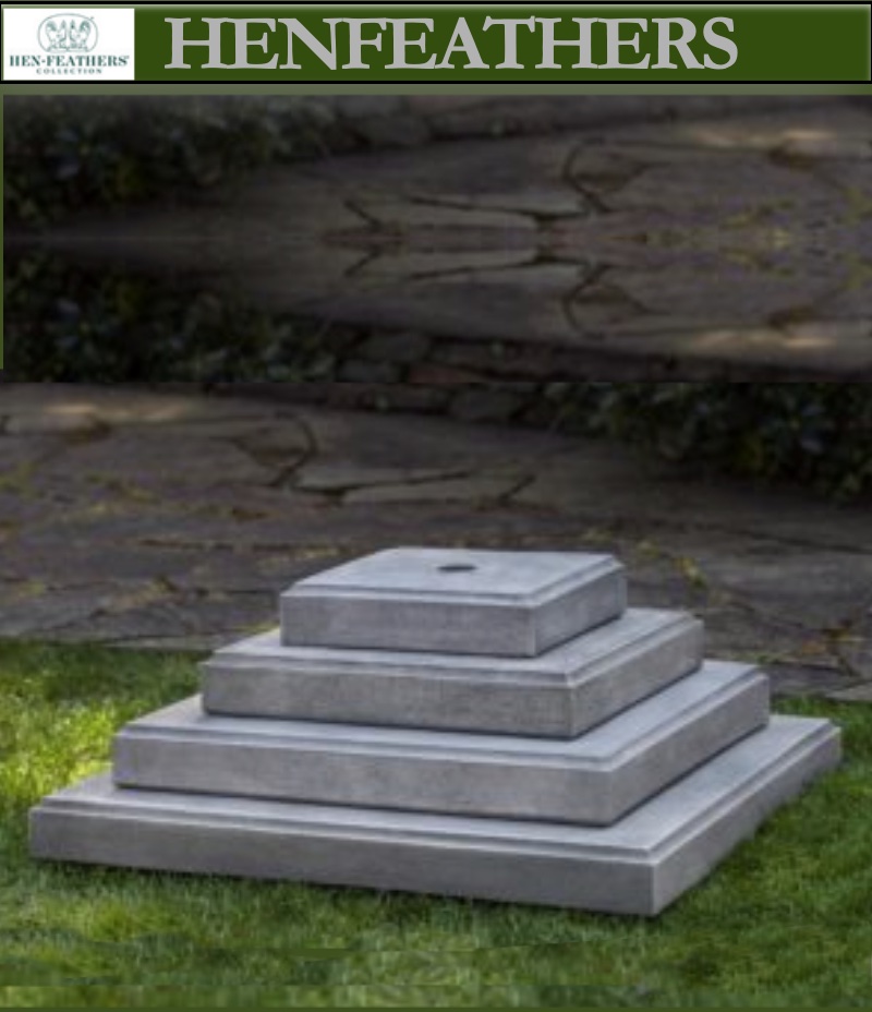 Classic Square Plinth - Garden Decor - HenFeathers