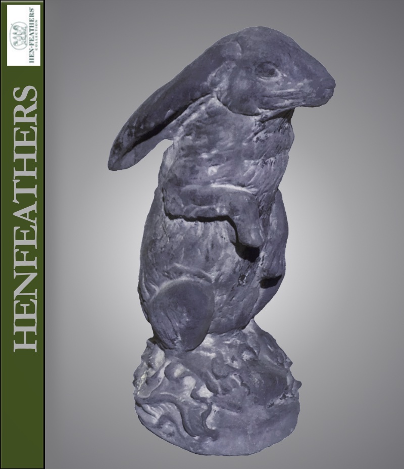 English Hare Sculpture - Garden Decor - HenFeathers