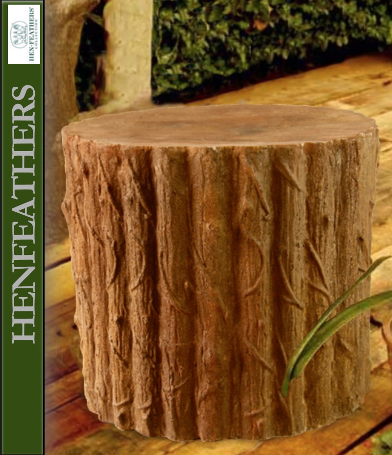 Upper Saranac Faux Bois Log Table or Seat - HenFeathers