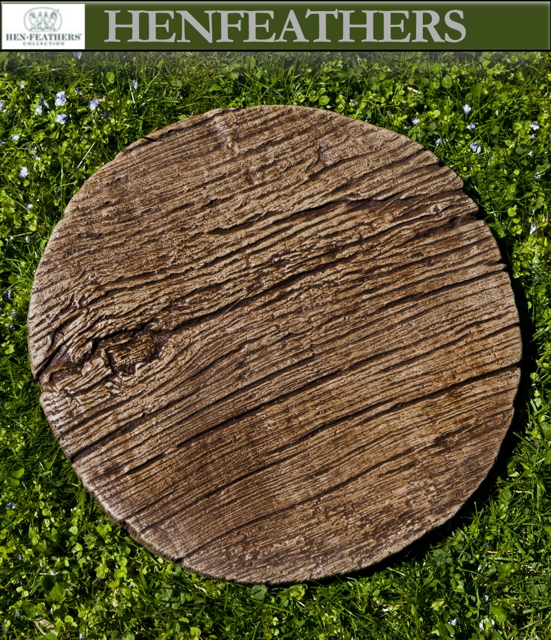 Faux Bois Stepper - Garden Decor - HenFeathers