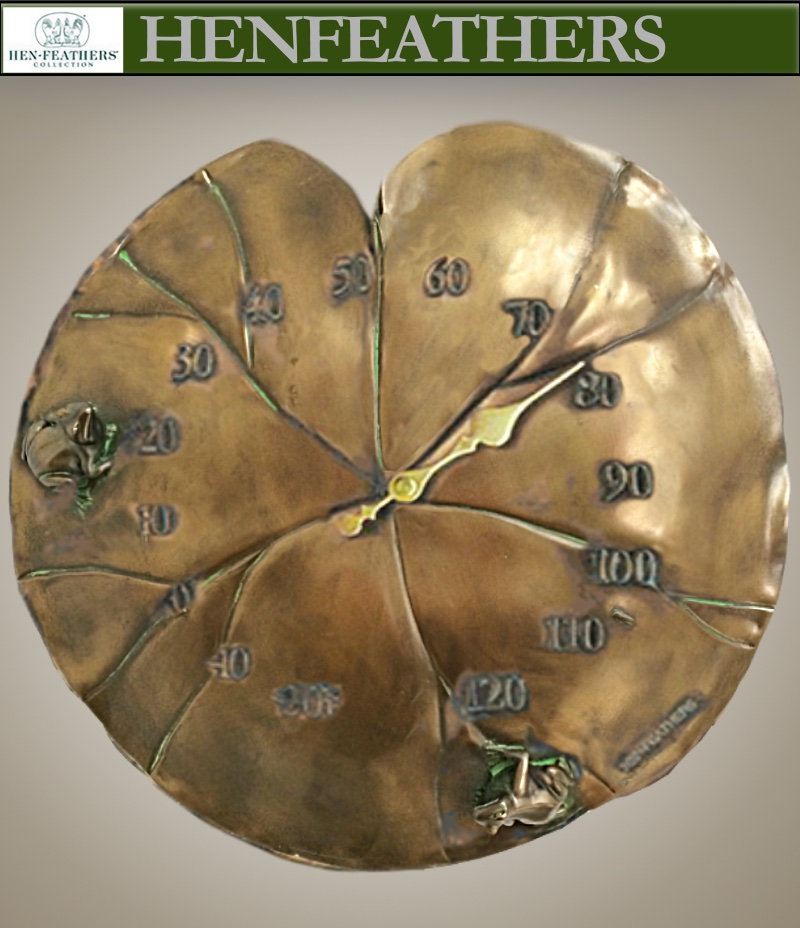 Grand Lily Pad Thermometer - Garden Decor - HenFeathers
