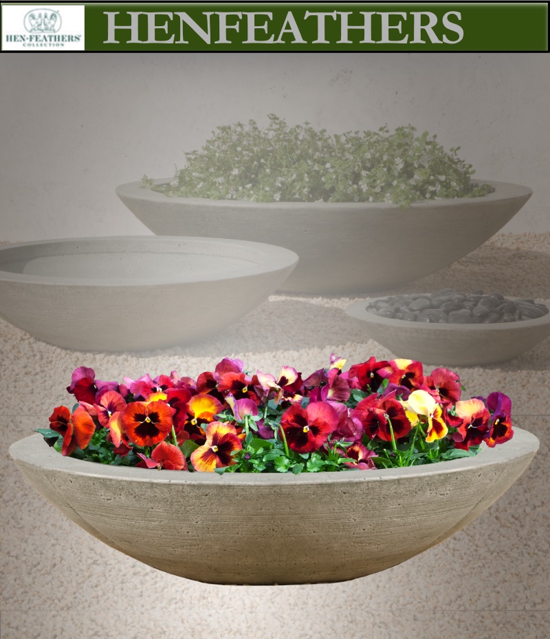 Low Zen Bowl - Garden Decor - HenFeathers