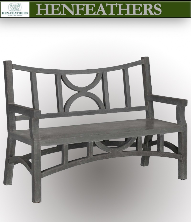 Moongate Faux Bois Bench | HenFeathers