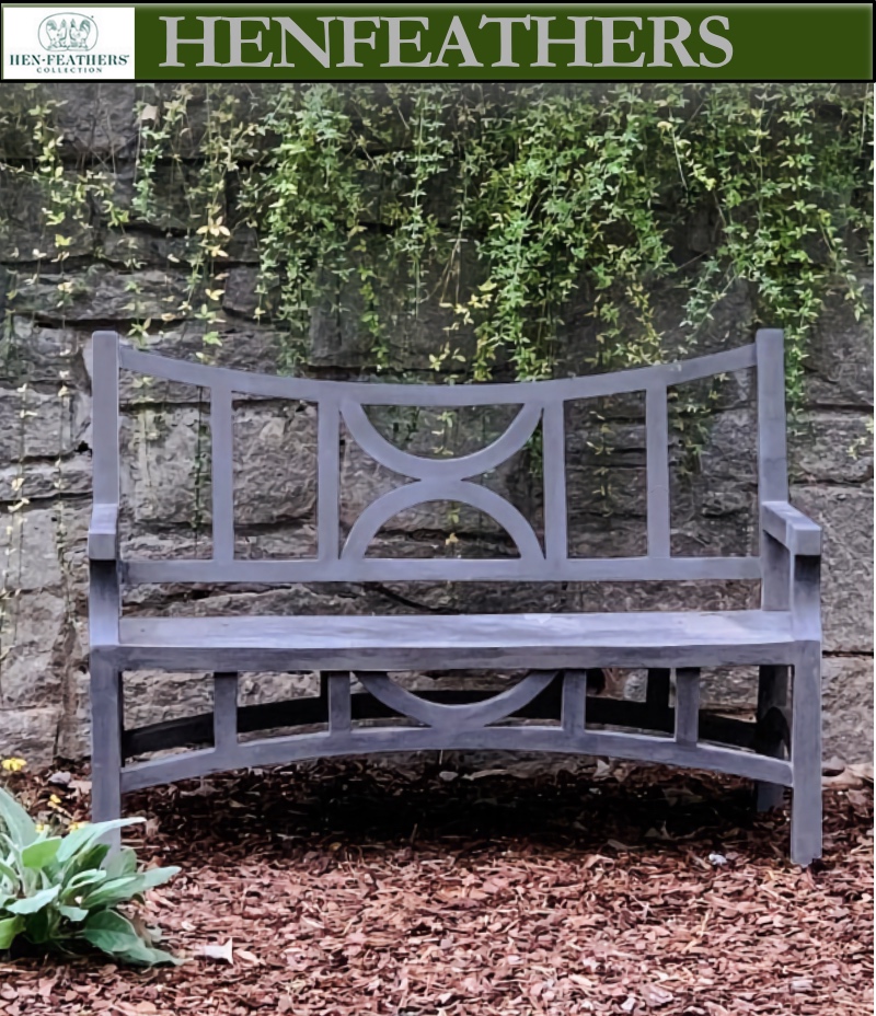 Moongate Faux Bois Bench | HenFeathers