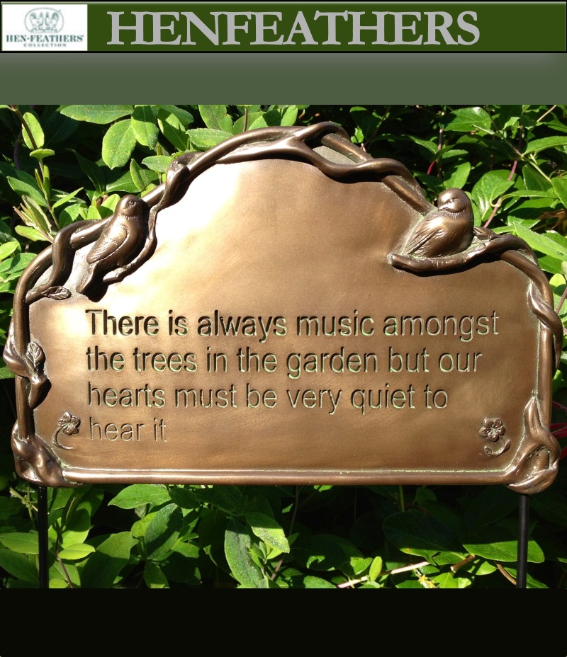 Music Among The Trees Plaque with Birds & Vines - HenFeathers