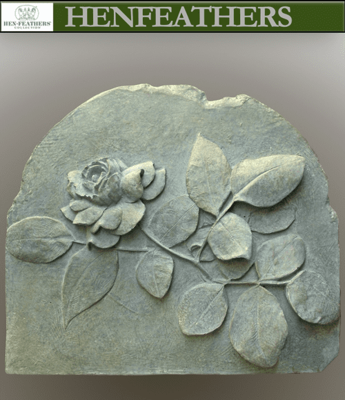 Rose Decorative Wall Decor Bas Relief - HenFeathers