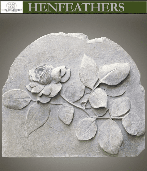 Rose Decorative Wall Decor Bas Relief - HenFeathers