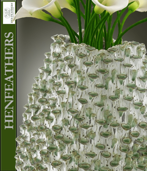 Sea Flowers Green Vase - HenFeathers
