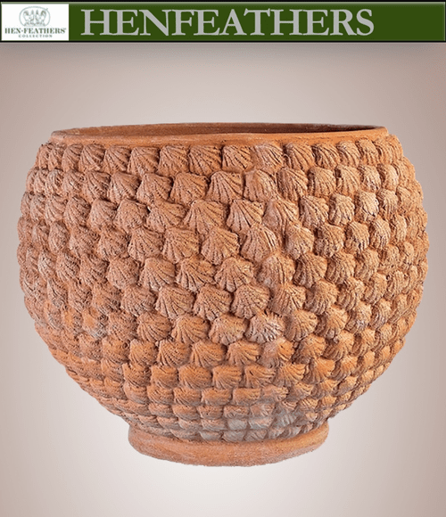 Shell Pot - Garden Decor - HenFeathers