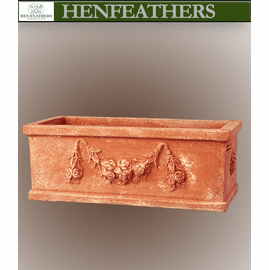 Small Square Garland Pot - Garden Decor - HenFeathers