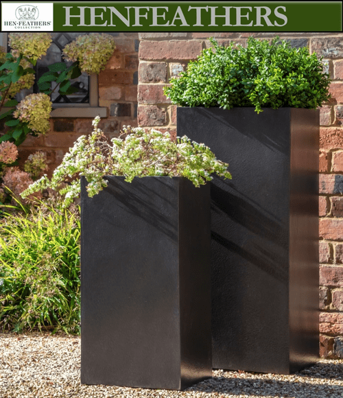 Soho Tall Square Planter - HenFeathers