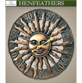 Convex Solstice Sun Thermometer - Garden Decor - HenFeathers