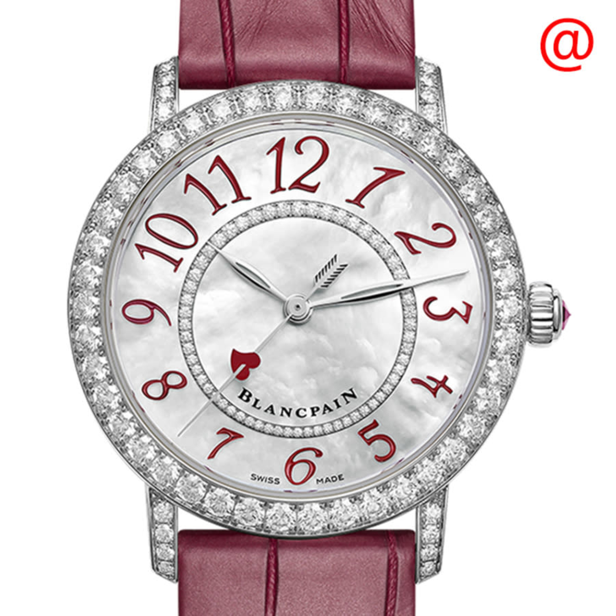 Blancpain Ladybird Automatic Diamond White Dial Ladies Watch 3660B 1954 55A