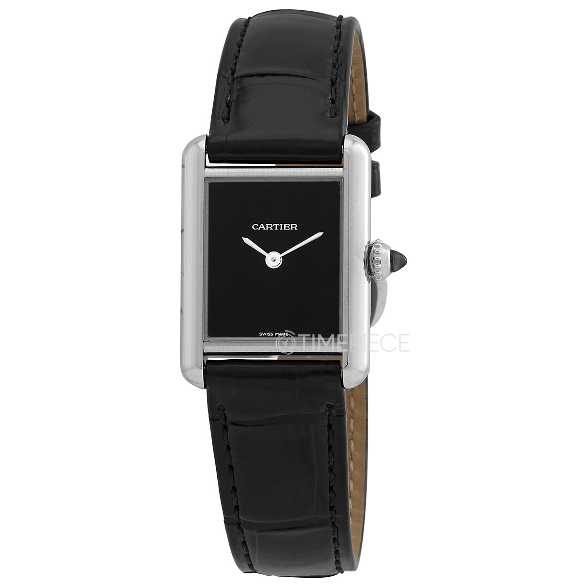 Cartier Tank Quartz Black Dial Ladies Watch WSTA0071